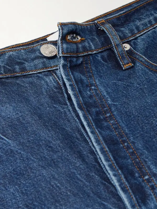 FRAME Le Low Baggy Wide-leg Organic Jeans - Blue