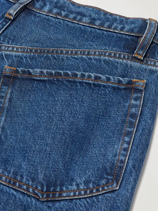 FRAME Le Low Baggy Wide-leg Organic Jeans - Blue
