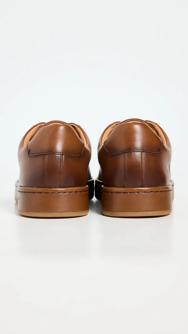 Allen Edmonds Barnes Leather Sneakers - Coffee