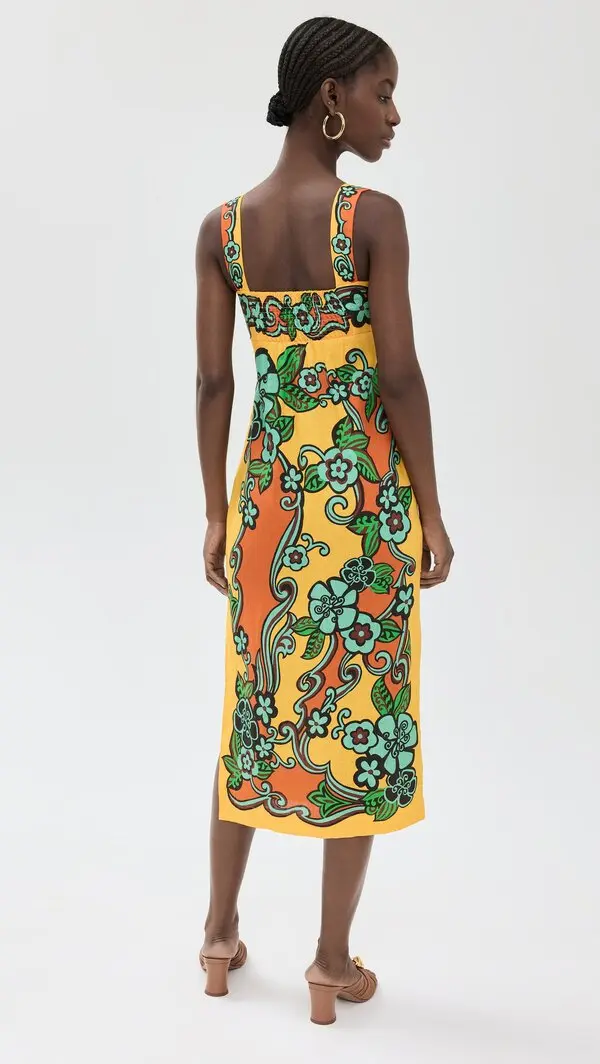 alemais flame midi dress ALMAIS Flame Midi Dress