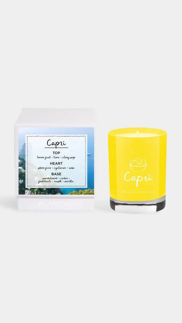 MALIBU APOTHECARY Capri Yellow Candle