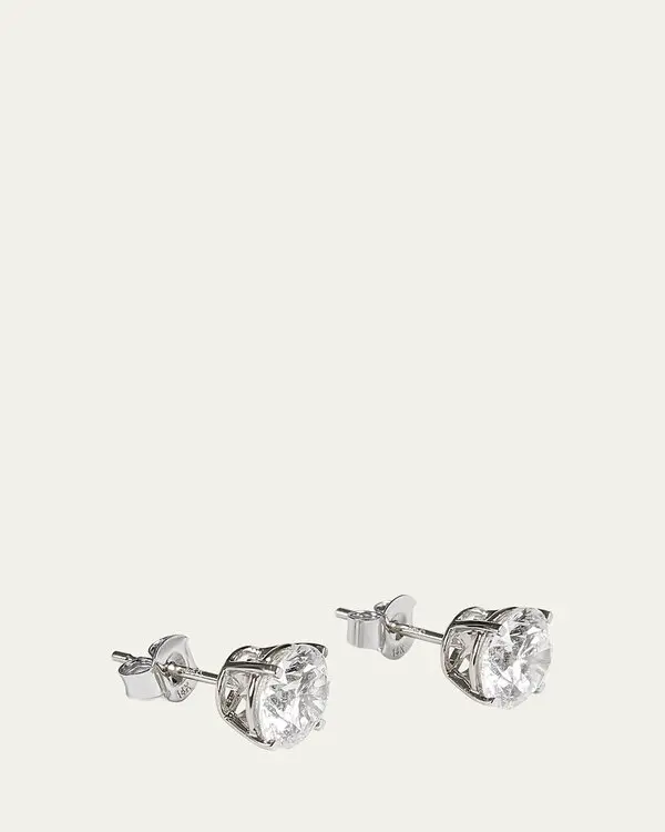 KENDALL ROW 14k Lab Grown Diamond Stud Earrings - White Gold