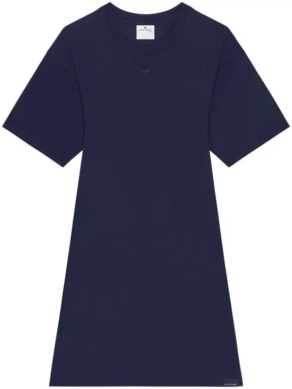 COURREGES T-shirt Mini Dress - Blue