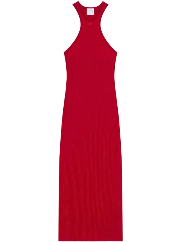 COURREGES Scuba Midi Dress - Red