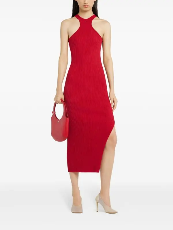 COURREGES Scuba Midi Dress - Red