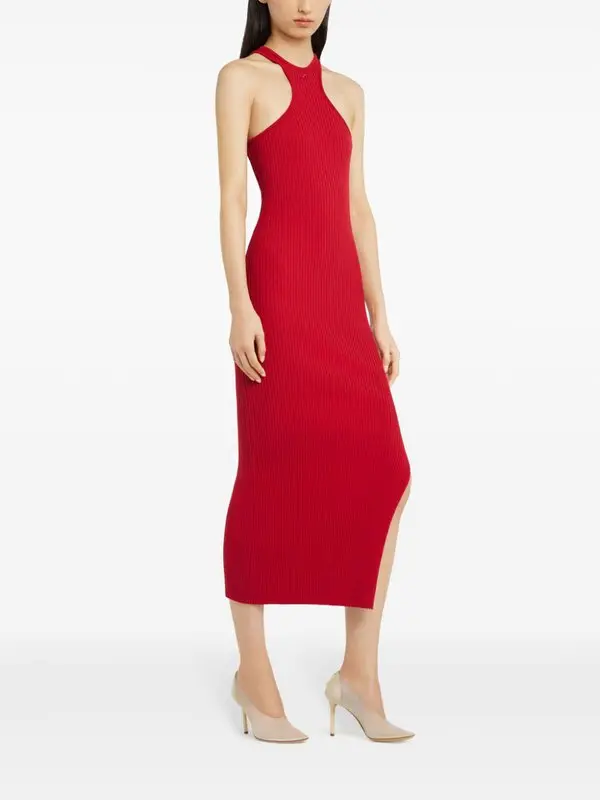 COURREGES Scuba Midi Dress - Red