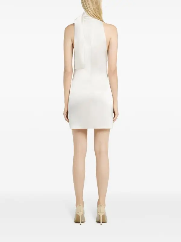 COURREGES Attached-scarf Mini Dress - Neutrals