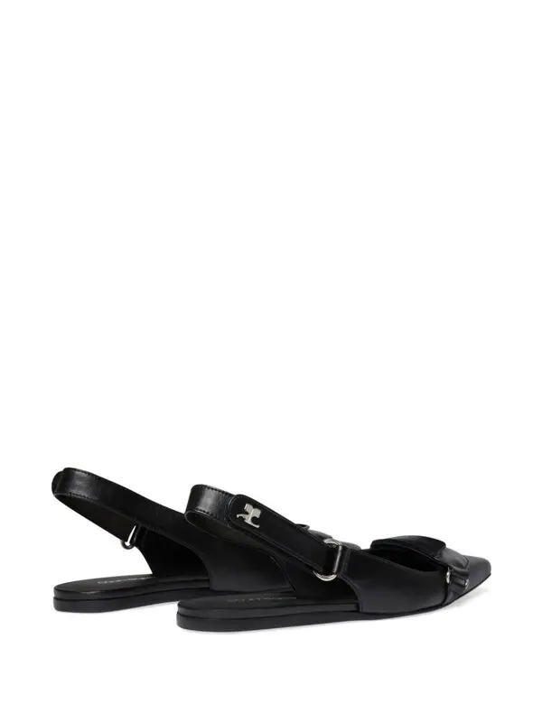COURREGES Racer Ballet Flats - Black