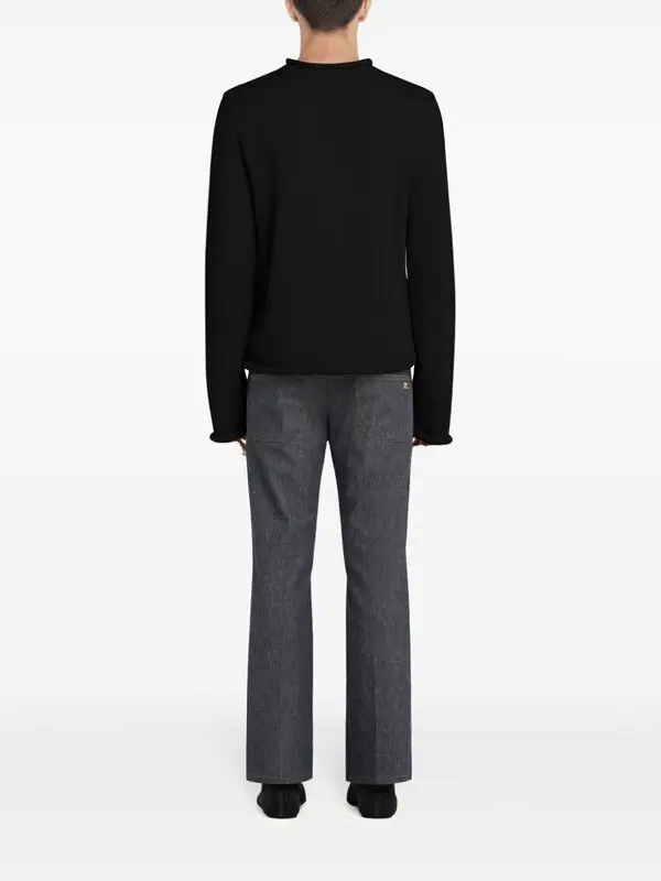 COURREGES Crew-neck Sweater - Black