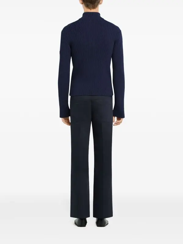 COURREGES Knitted Zip Cardigan - Blue