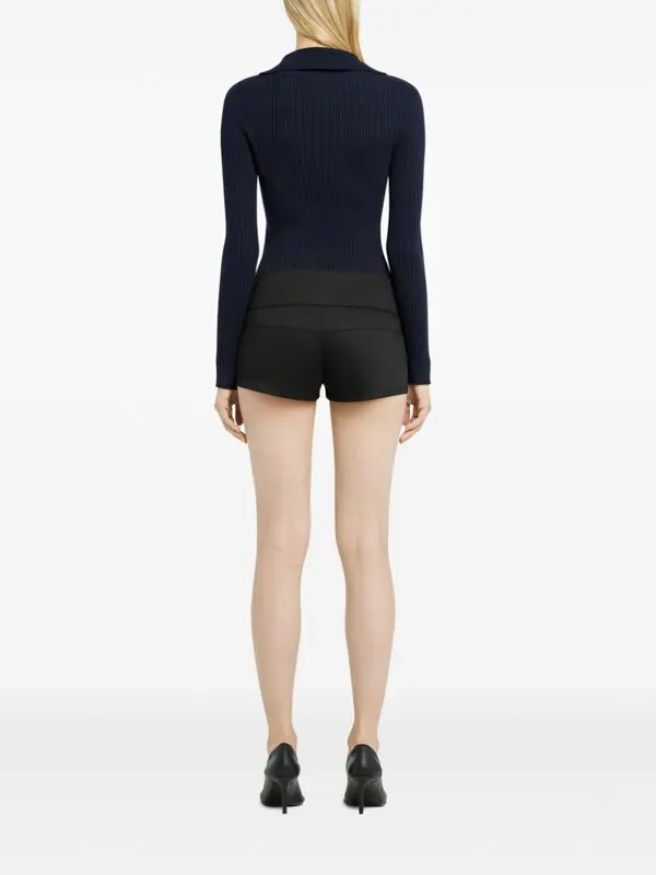 COURREGES Fine-ribbed Cardigan - Blue
