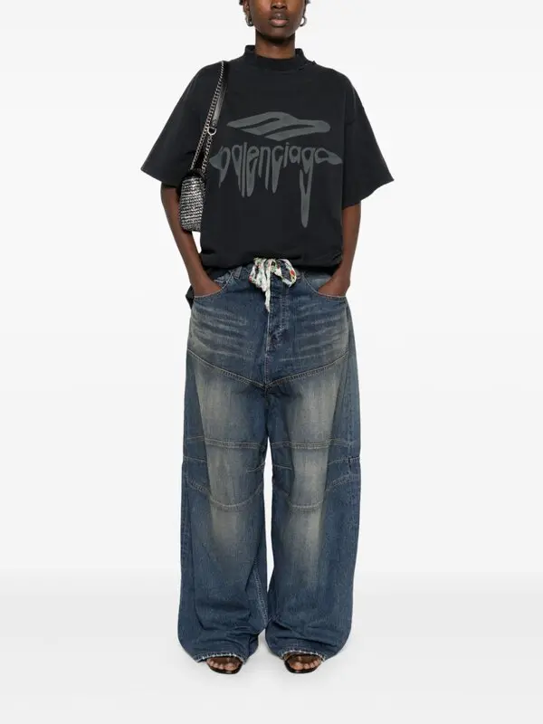 Balenciaga 3b Liquified Oversize T-shirt - Black