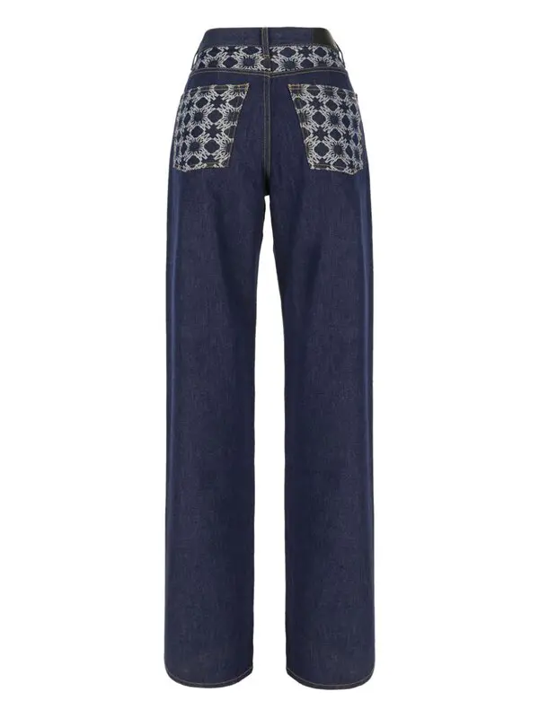 Amiri Monogram Straight Leg Jeans - Blue