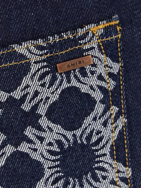 Amiri Monogram Straight Leg Jeans - Blue