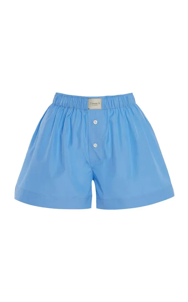 Comme Si La Classica Cotton Poplin Boxer Shorts - Blue