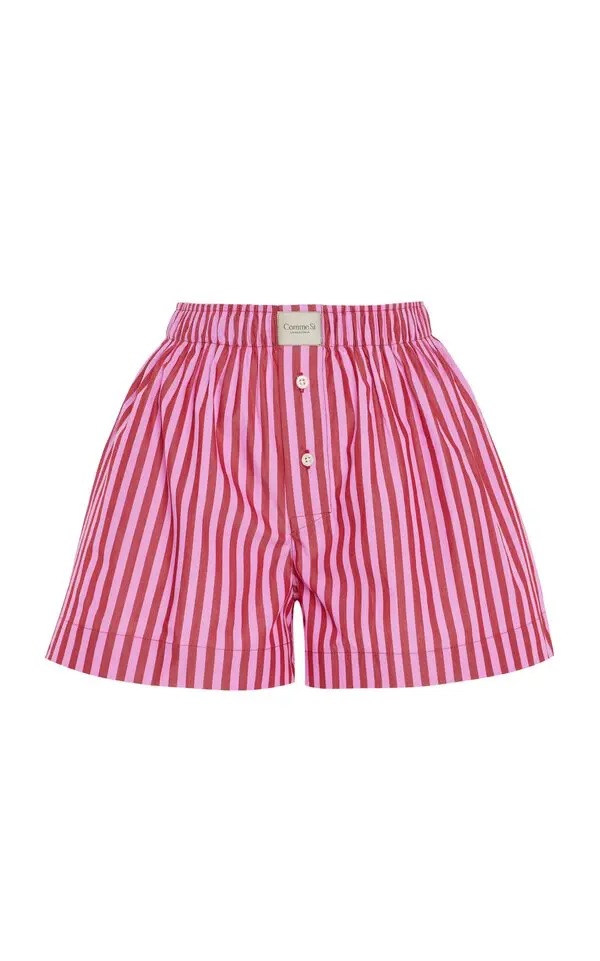 Comme Si La Classica Cotton Poplin Boxer Shorts - Stripe