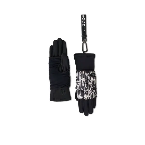 Bogner Touch Gloves - Off-white/black