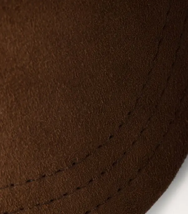 Prada Suede Baseball Cap - Brown