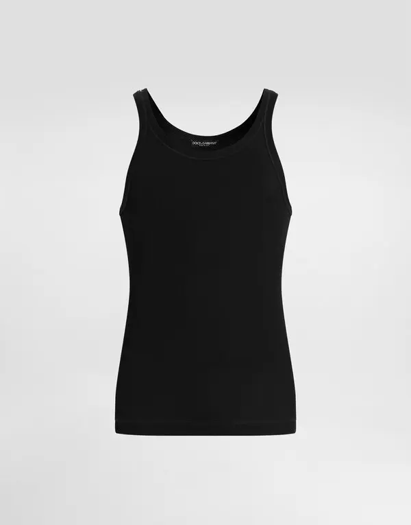 Dolce & Gabbana Fine-rib Slim-fit Singlet With Tag - Black