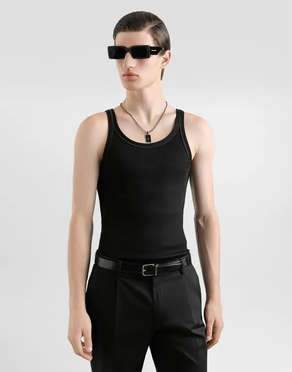 Dolce & Gabbana Fine-rib Slim-fit Singlet With Tag - Black