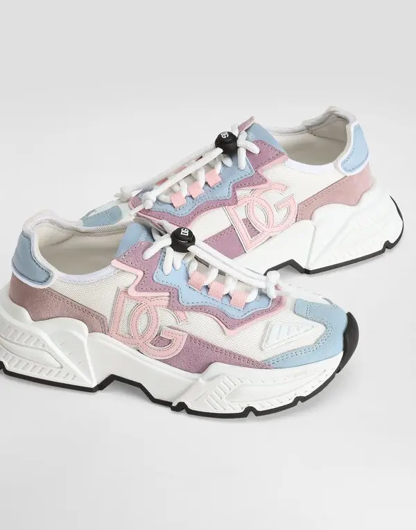 Dolce & Gabbana Nylon Mesh Daymaster Sneakers With Dg Logo - Multicolor