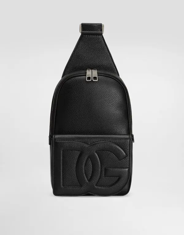 Dolce & Gabbana Deerskin Backpack With 3d Logo - Black