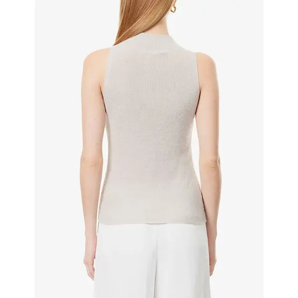 Vince Sleeveless Metallic Knit Top