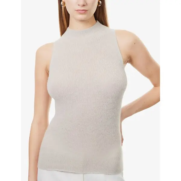 Vince Sleeveless Metallic Knit Top