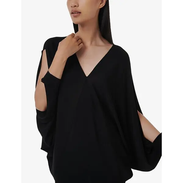 strapless open back dress Cinched Sequin Batwing Mini Dress main image 1