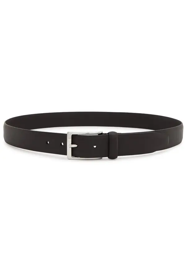 Anderson's Grained Leather Belt - Brown