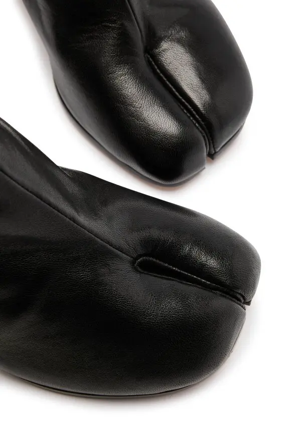 MAISON MARGIELA Tabi 80 Leather Ankle Boots - Black