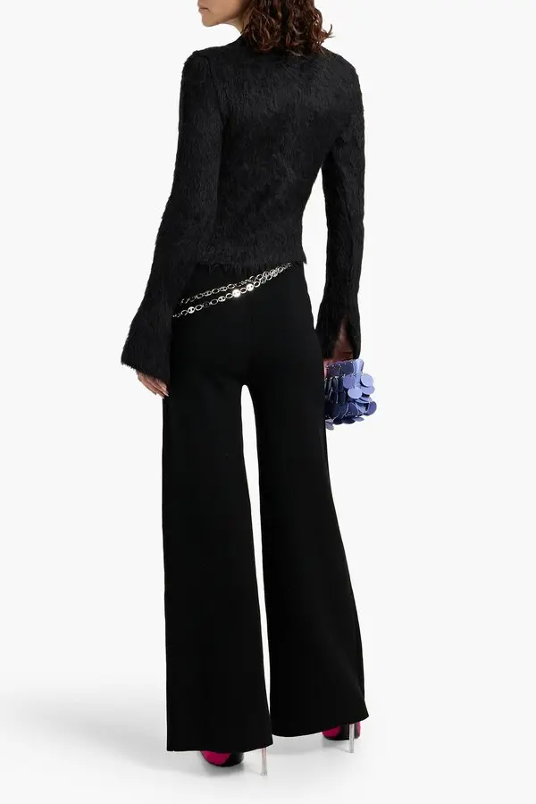 Rabanne Chainembellished Merino Woolblend Wideleg Pants