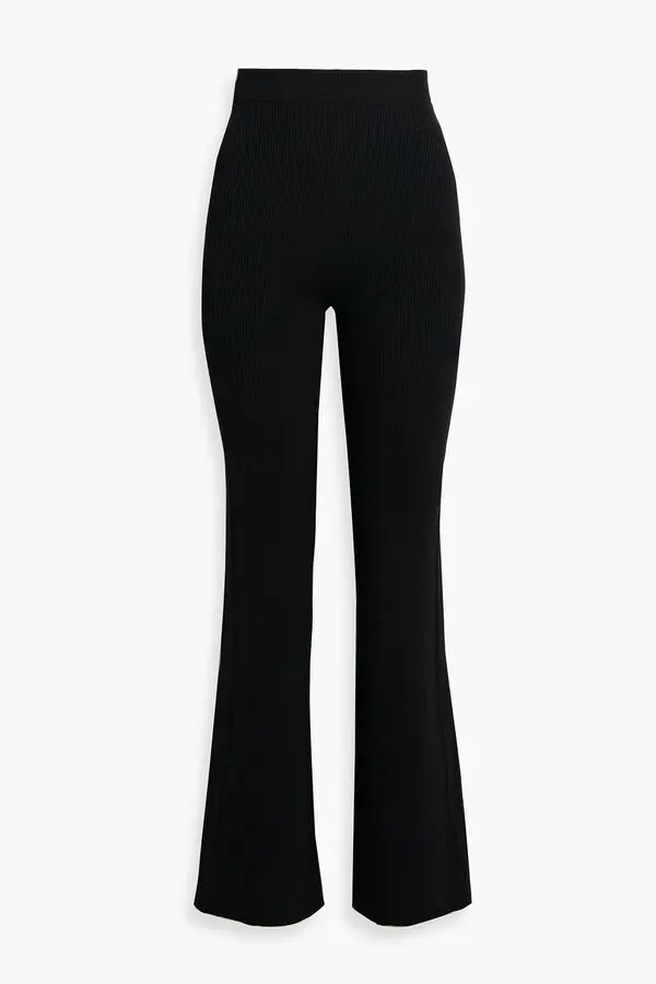 Rabanne Wool-blend Bootcut Pants - Black