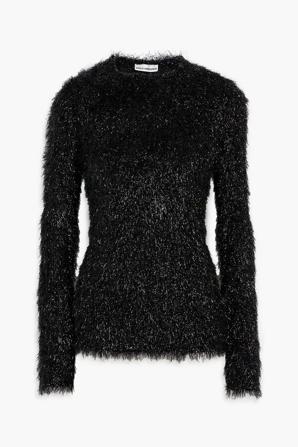 Rabanne Cutout Tinsel Sweater - Black