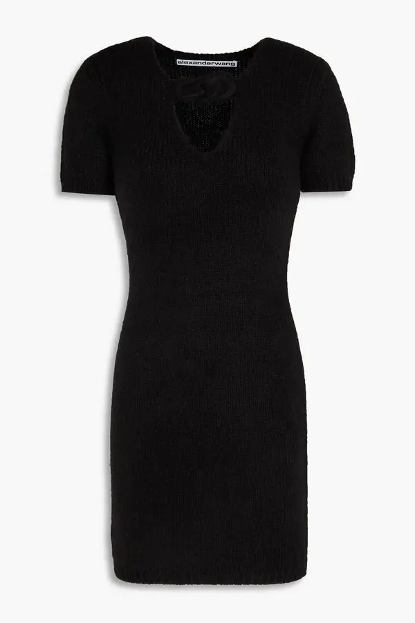 Alexander Wang Ribbed Alpaca-blend Mini Dress