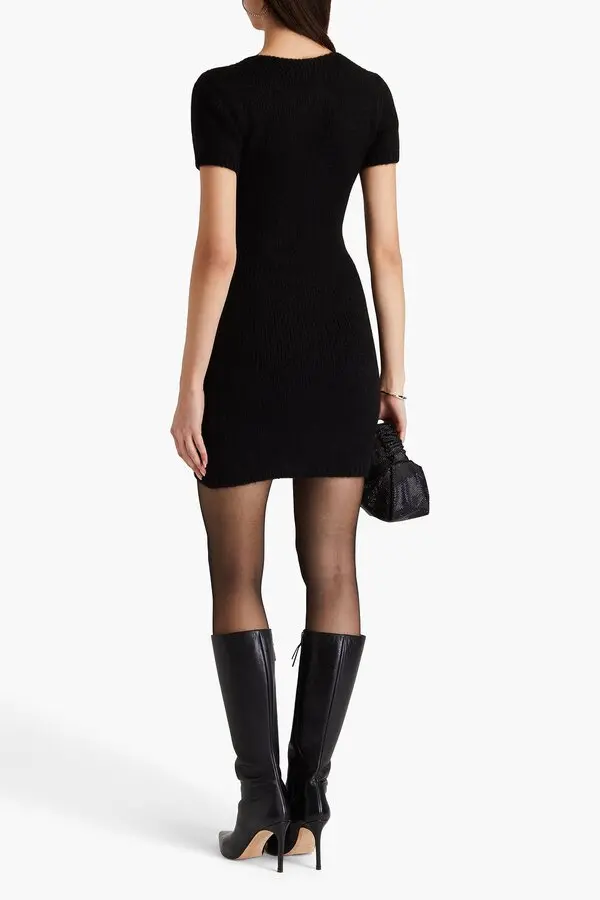 Alexander Wang Ribbed Alpaca-blend Mini Dress