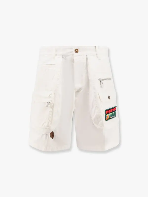 Dsquared2 Cotton Bermuda Shorts - White | Editorialist