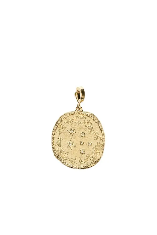 AZLEE Zodiac Diamond Charm - 18k Yellow Gold
