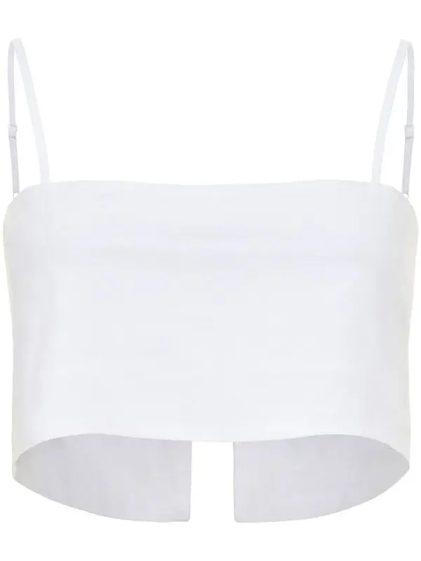 AZLEE Walton Crop Top - White