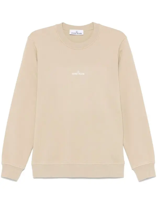 Stone Island Logo-print Sweatshirt - Neutrals
