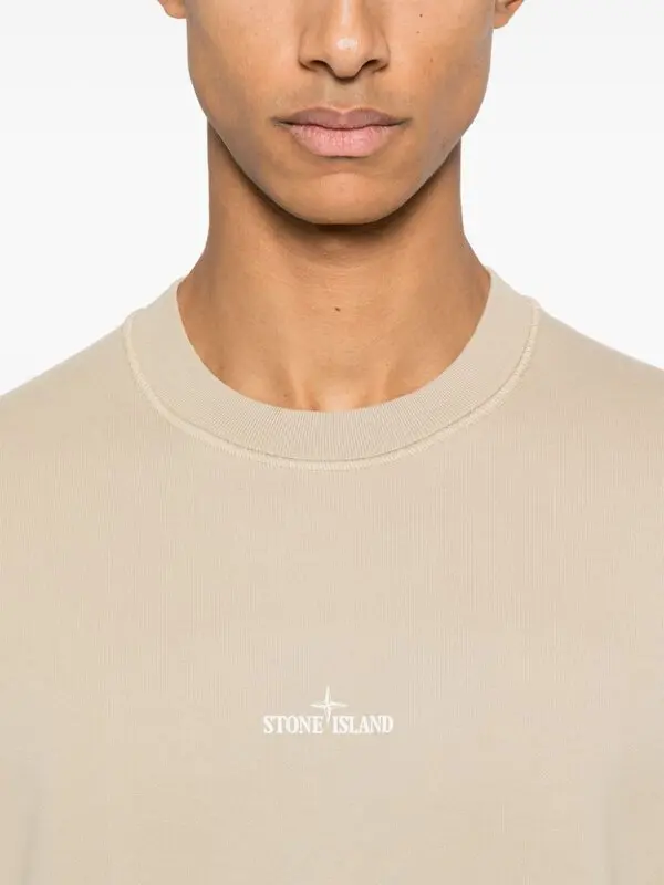 Stone Island Logo-print Sweatshirt - Neutrals