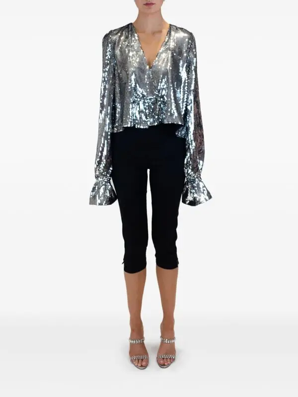 Azeeza Thistle Blouse - Silver