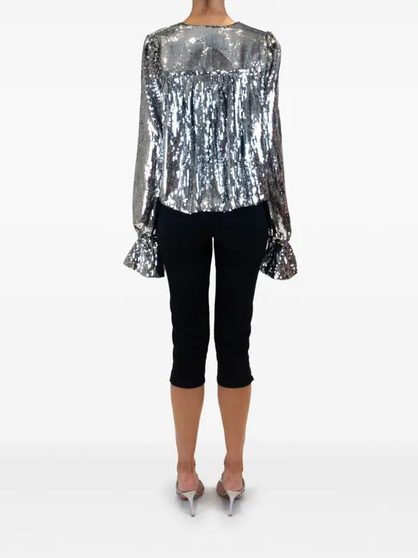 Azeeza Thistle Blouse - Silver