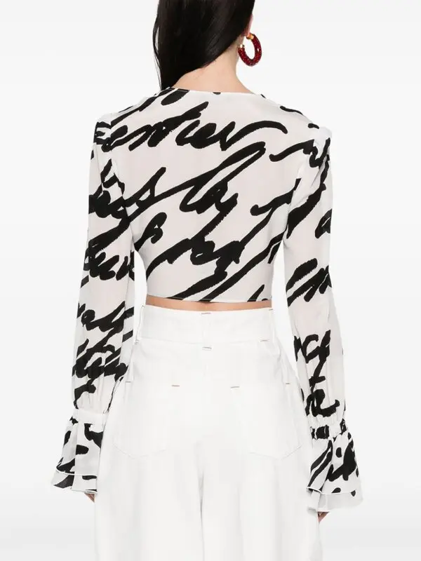 Balmain Love Letter-print Blouse