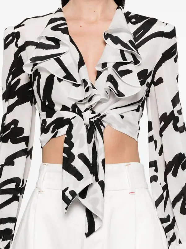 Balmain Love Letter-print Blouse