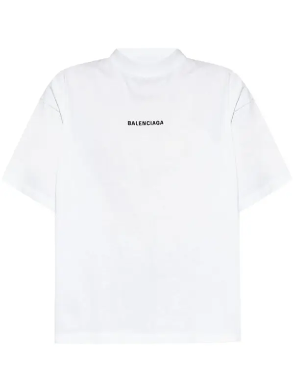 Balenciaga Logo-embroidered T-shirt - White