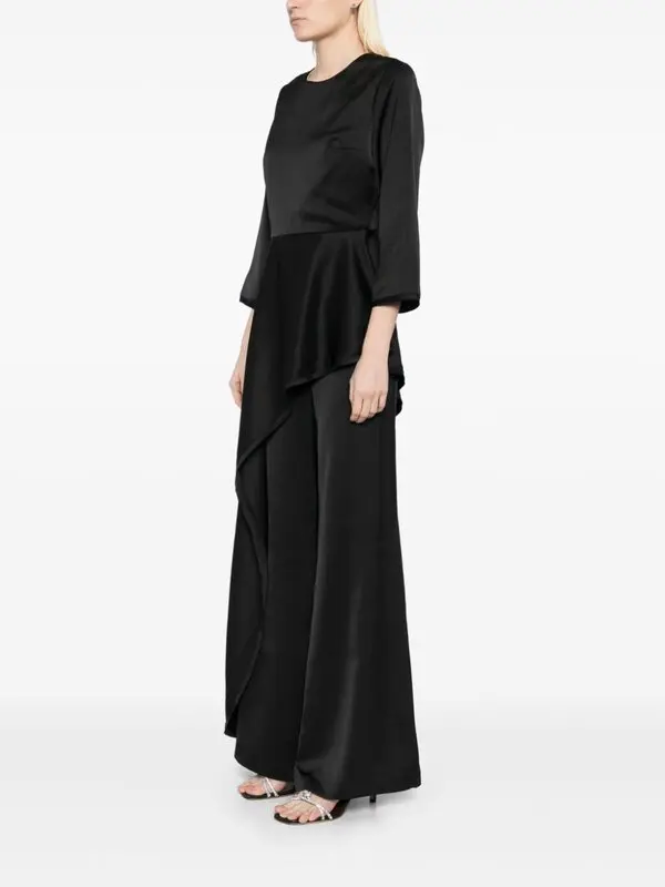 BARUNI Asymmetric Trousers Set - Black