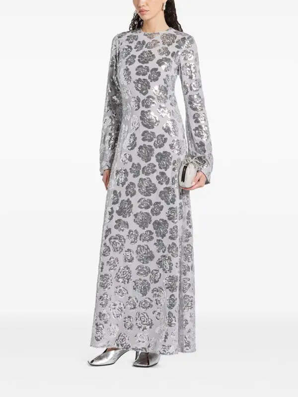 ROTATE BY BIRGER CHRISTENSEN Sequinned Chiffon Maxi Dress