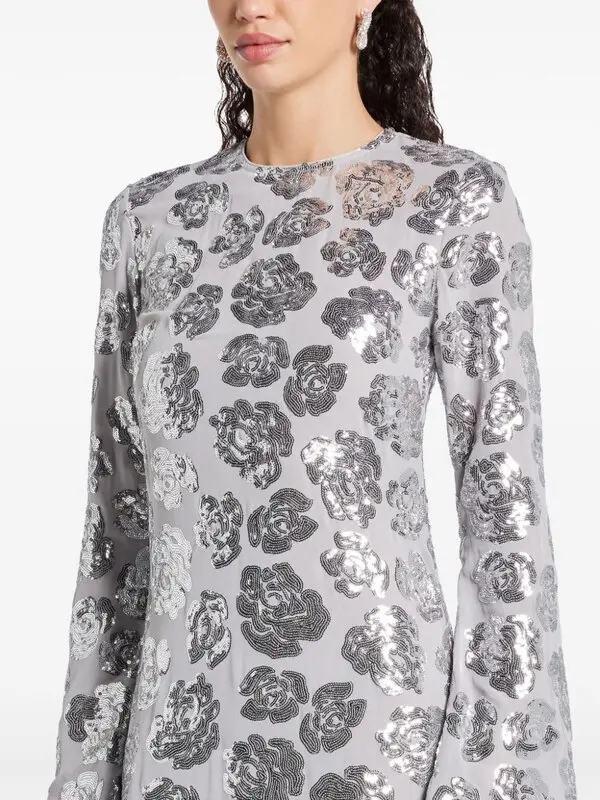 ROTATE BY BIRGER CHRISTENSEN Sequinned Chiffon Maxi Dress