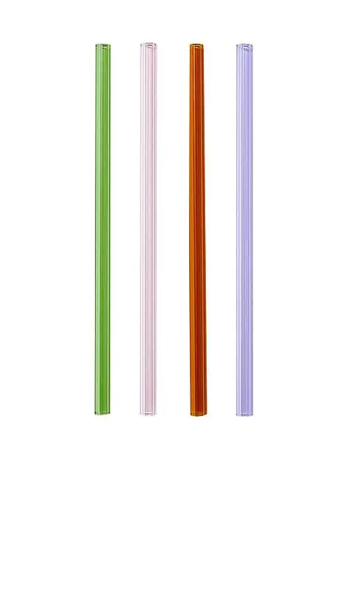 FAZEEK Straws Set Of 4 In Red - N,a